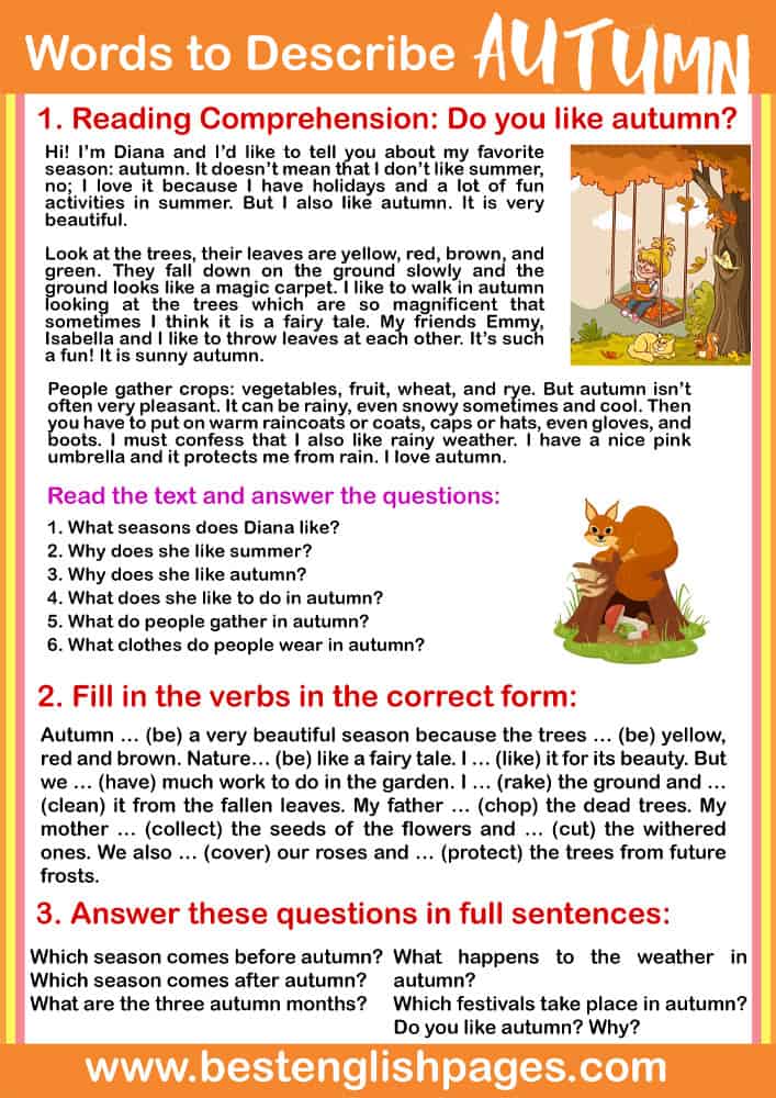 What Are Words To Describe Autumn 400 Amazing Fall Words Phrases Idioms